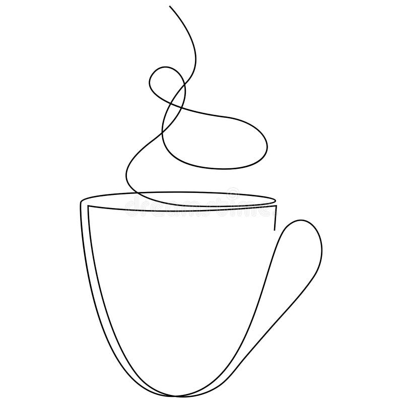 Simple Tea Cup Drawing