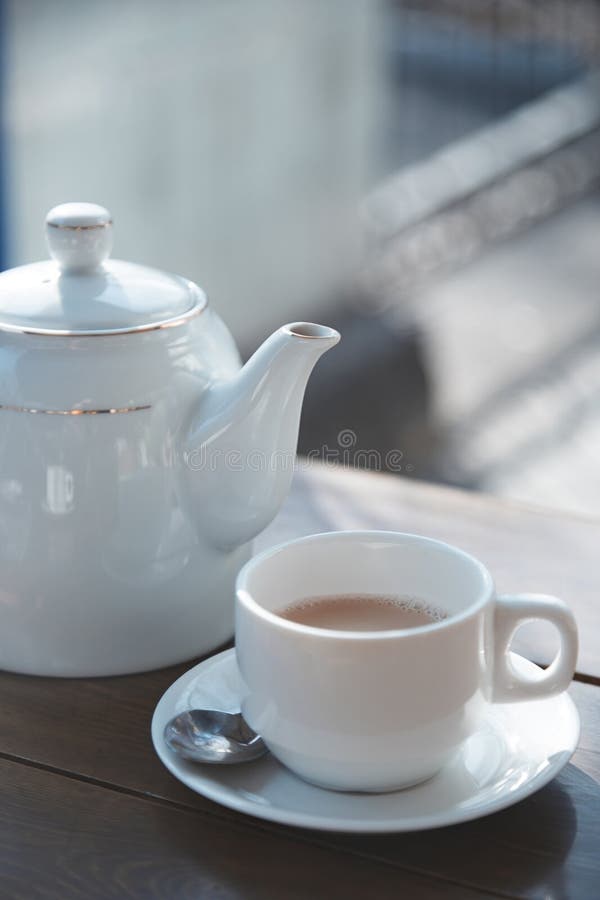 Teacup and teapot stock photo. Image of breakfast, refreshment - 42090386