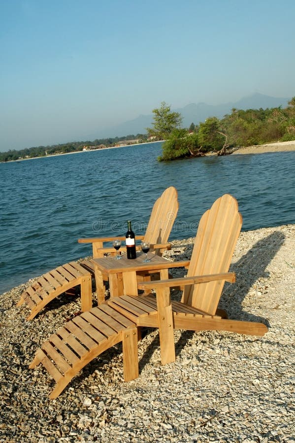 Teak Chair stock image. Image of sand, nature, activity - 4162425