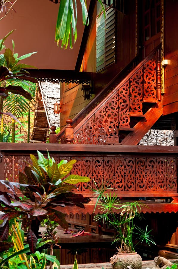 Teak house stock image. Image of country, style, floor - 30602293