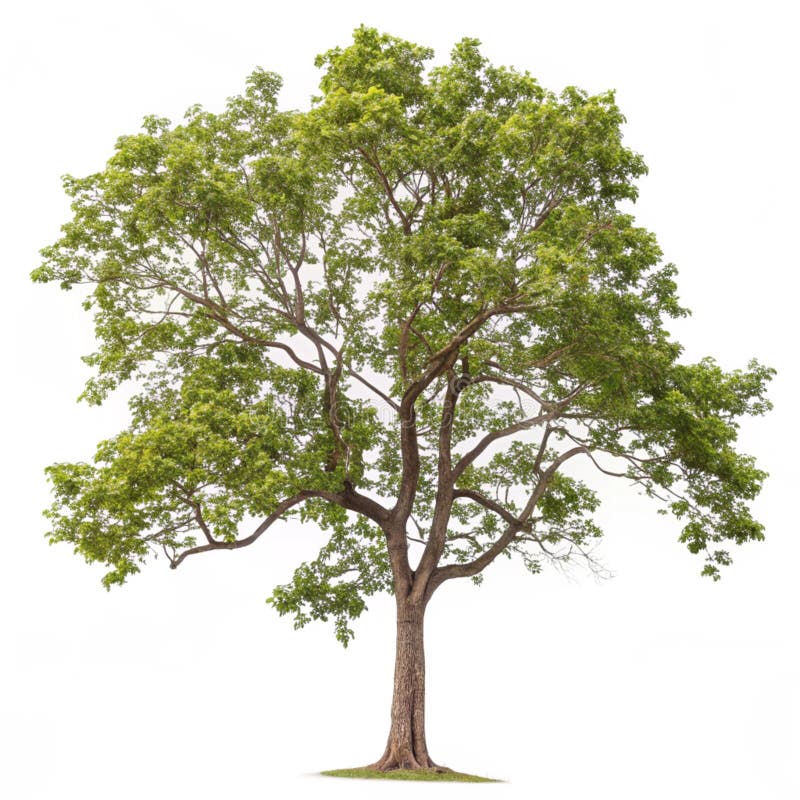 Teak Tree Isolated on White Backgro Stock Illustration - Illustration ...