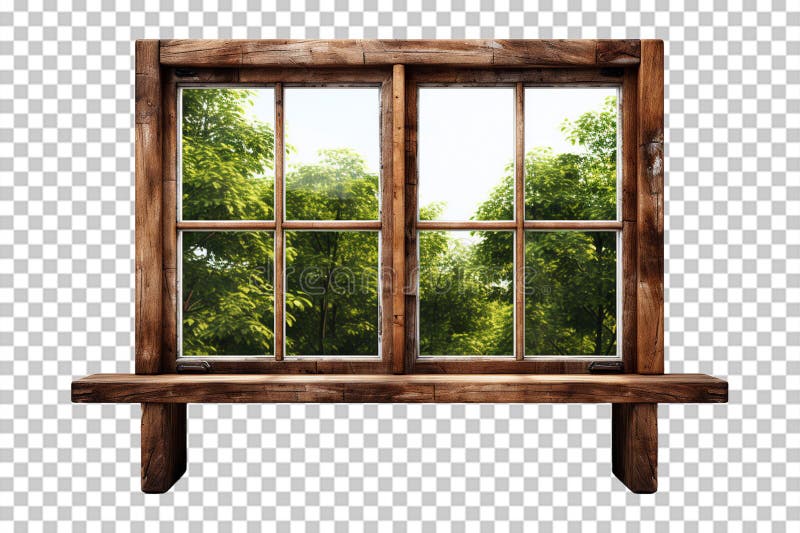 Wood Window Frame Transparent Stock Illustrations – 1,384 Wood Window ...