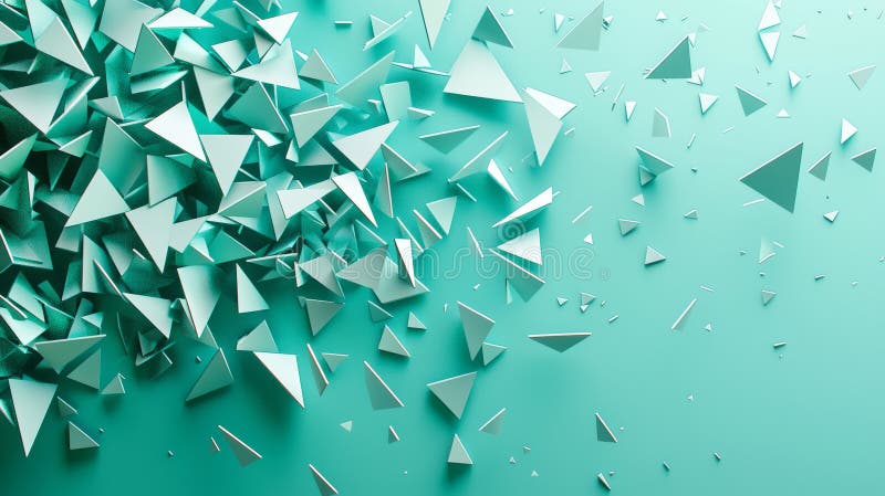 A Teal Abstract Backdrop with a Triangular Pattern. Stock Image - Image ...