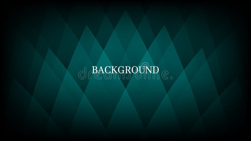 Teal Abstract Background with Black Vignette and Triangular and Rhombic ...