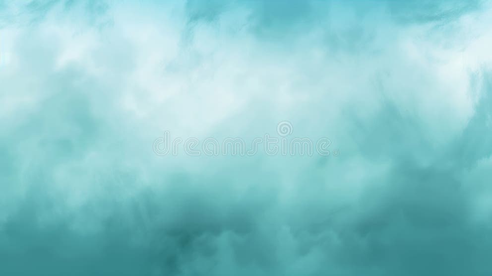 Teal Abstract Background, Cloudscape Texture, Soft Pastel Watercolor ...
