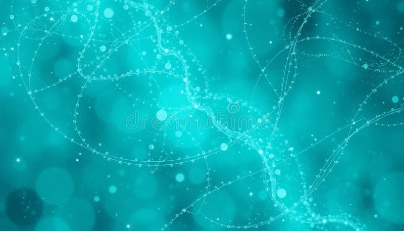 A Teal Abstract Background Featuring Interconnected Lines and Dots ...