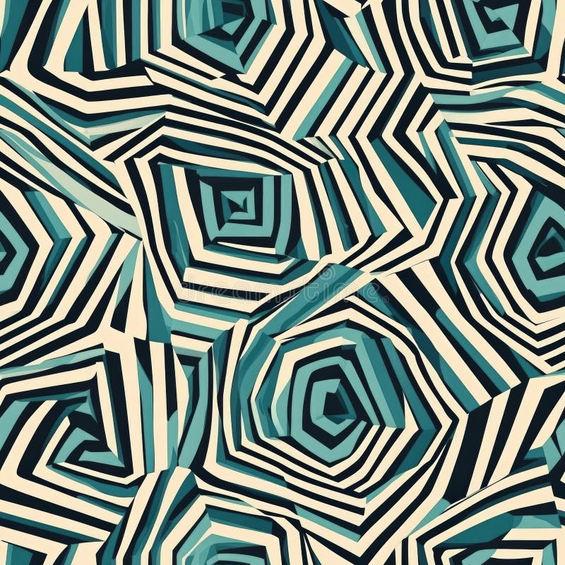 Teal and Beige Abstract Geometric Pattern Design Stock Image - Image of ...
