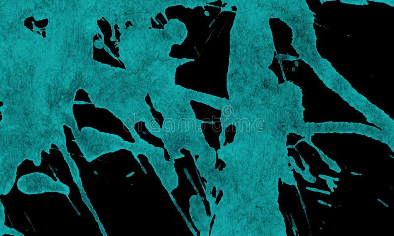 Teal Blue Ink Splashes. Grunge Splatters Stock Illustration ...