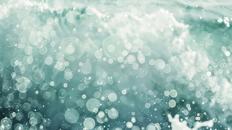 Teal Bokeh Background: Abstract Sparkle Texture, Dreamy Underwater ...