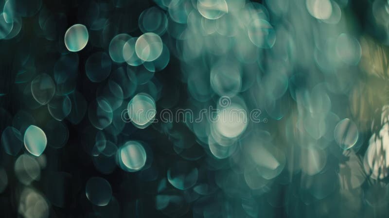 Teal Bokeh Light Background: Abstract Festive Pattern, Lens Flare ...