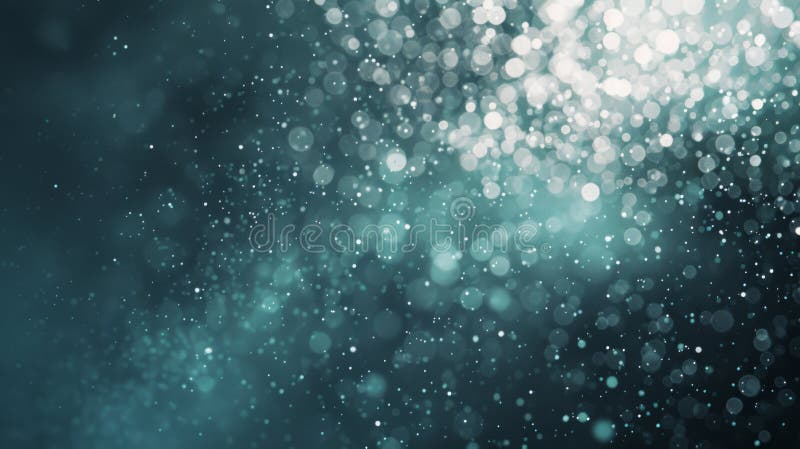 Teal Bokeh Lights Background, Abstract Glitter Sparkle Design Template ...