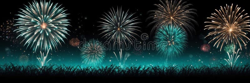 Teal Fireworks Stock Illustrations – 170 Teal Fireworks Stock ...