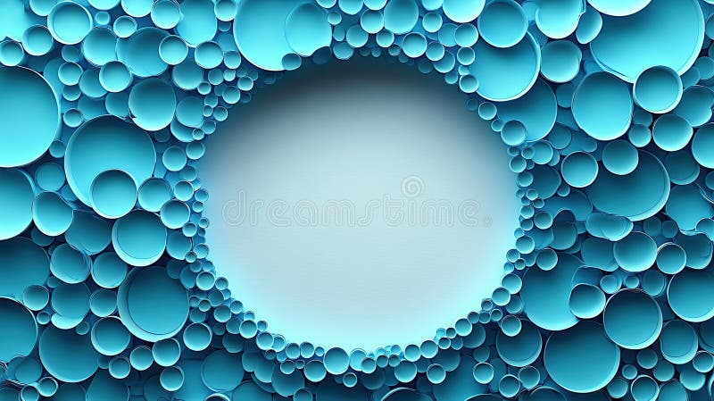 Teal Circle Frame Background, Paper Texture, Design Template Stock ...