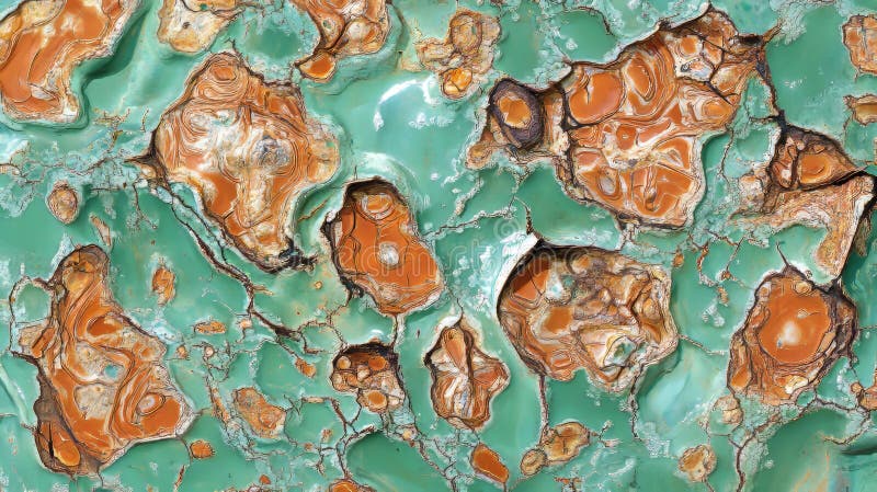 A Teal-colored Metal Surface, Featuring a Textured Finish and Extensive ...