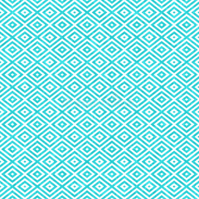 Teal Concentric Diamonds Abstract Geometric Seamless Textured Pattern ...