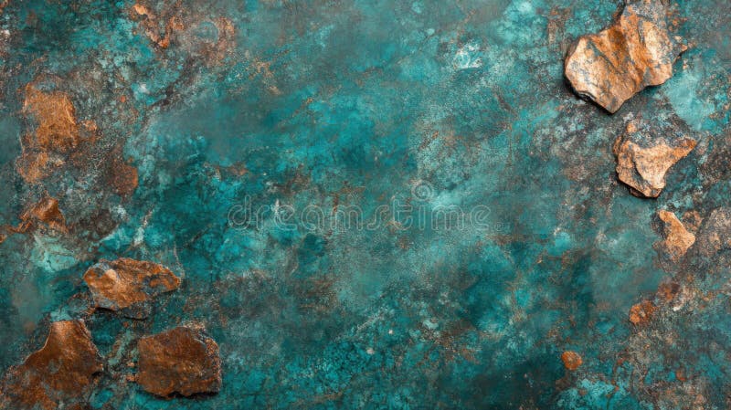 Teal and Copper Metal Texture Background Stock Illustration ...