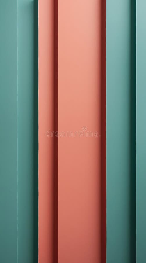 Teal and Coral Overlapping Rectangles Form a Stylish Interior Wallpaper ...