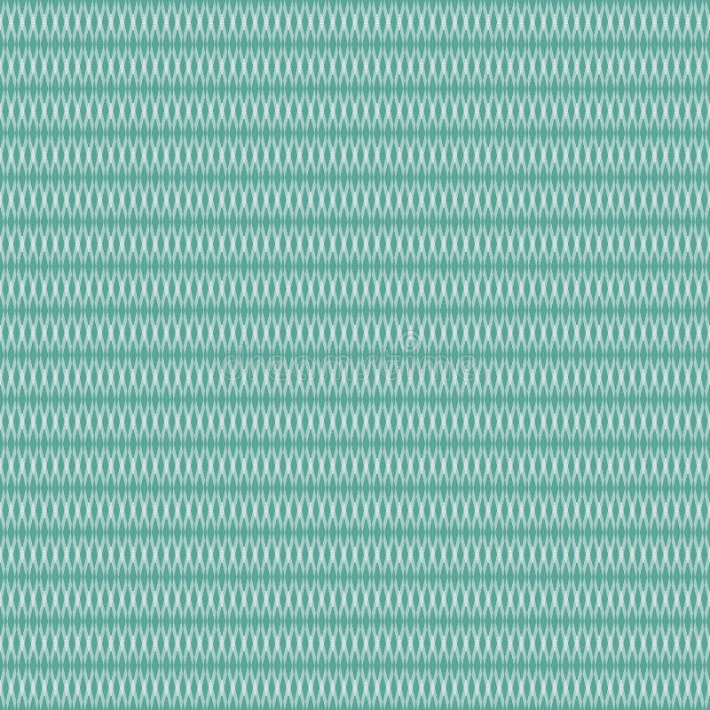 Teal Diamond Ikat-Inspired Pattern Stock Illustration - Illustration of ...