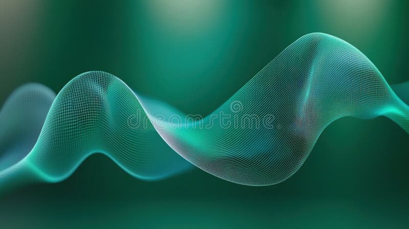 Abstract Teal Data Wave Background Futuristic Digital Technology ...
