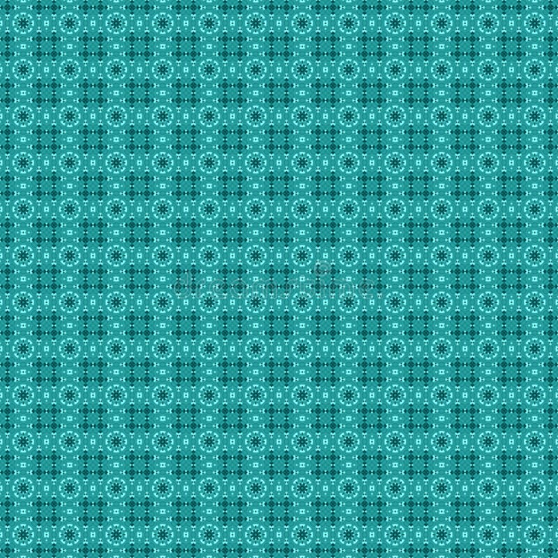 Teal Flower Mosaic Detailed Seamless Textured Pattern Background Stock ...