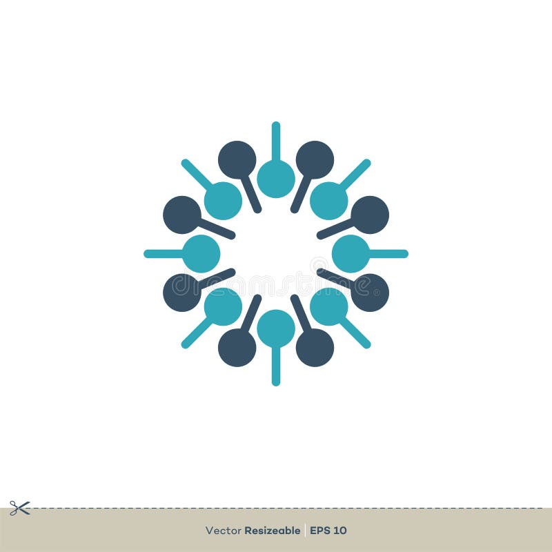 Teal Flower Ornament Vector Logo Template Illustration Design. Vector ...