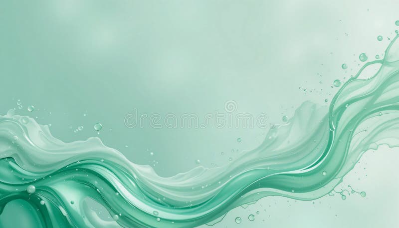 Teal Fluid Waves Abstract Art Soft Background Stock Illustration ...