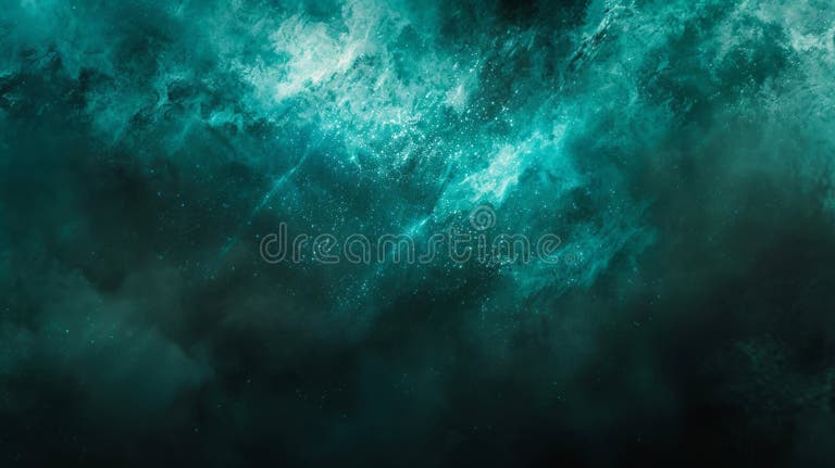 Teal Galaxy Nebula Background, Abstract Space, Celestial Motion ...