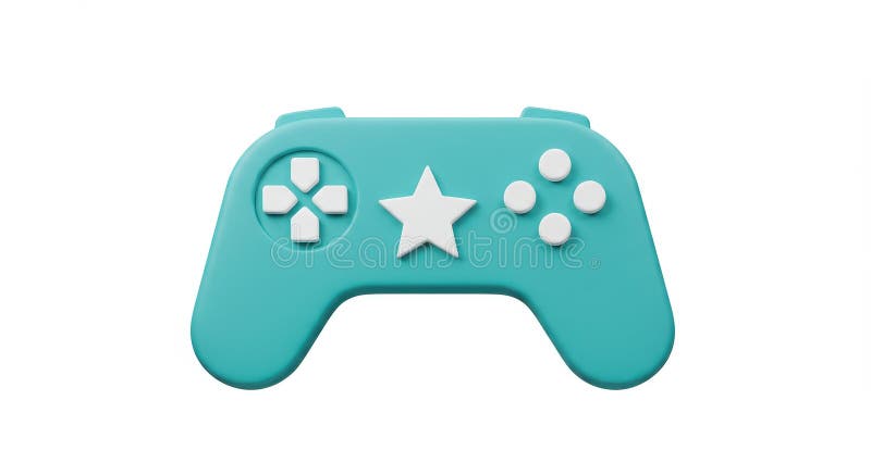 Teal Game Controller Icon stock illustration. Illustration of element ...
