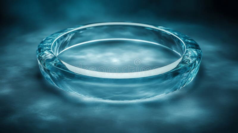 Teal Glass Ring Abstract Art Display Stock Illustration - Illustration ...