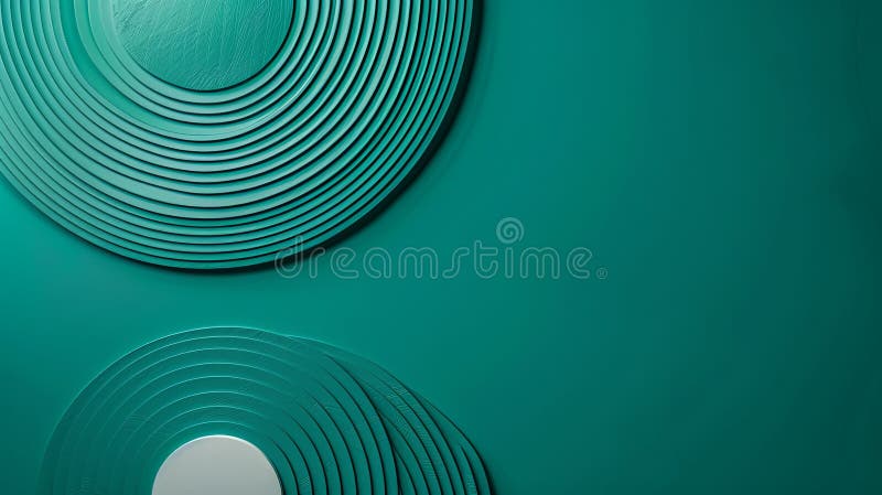 Teal Green Minimalist Abstract Lines Background with White Space Stock ...