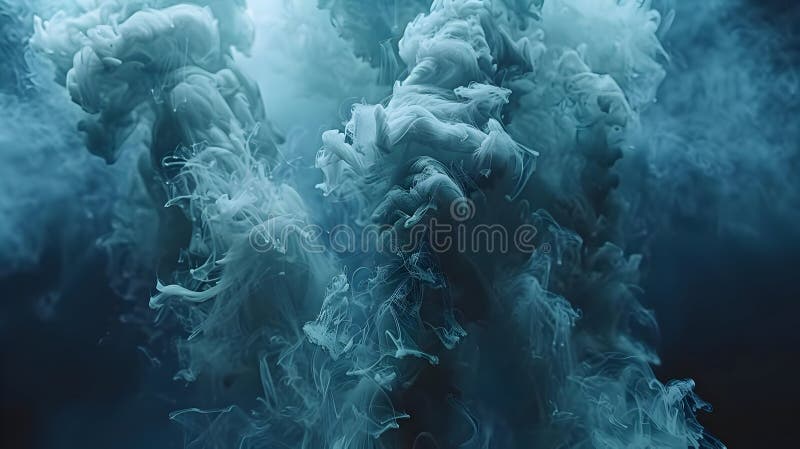 Teal Ink Swirl Abstract Background Image Stock Illustration ...