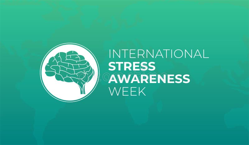Teal International Stress Awareness Week Background Banner Stock Vector ...