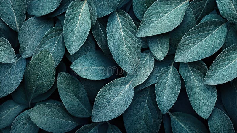 Teal Leaves Background Texture, Nature Design, Foliage Backdrop Stock ...