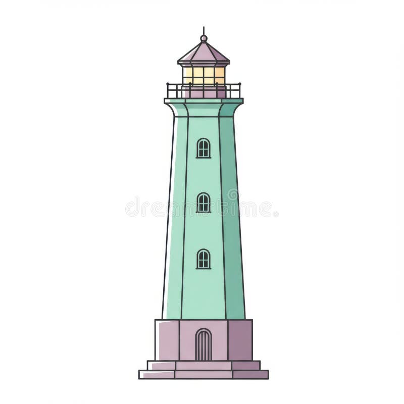 Teal Lighthouse Pixel Art Illustration Stock Illustration ...