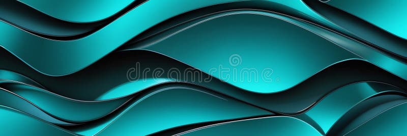 Teal Luxury Smooth Shiny Metal Theme Curves Pattern Abstract Ai ...
