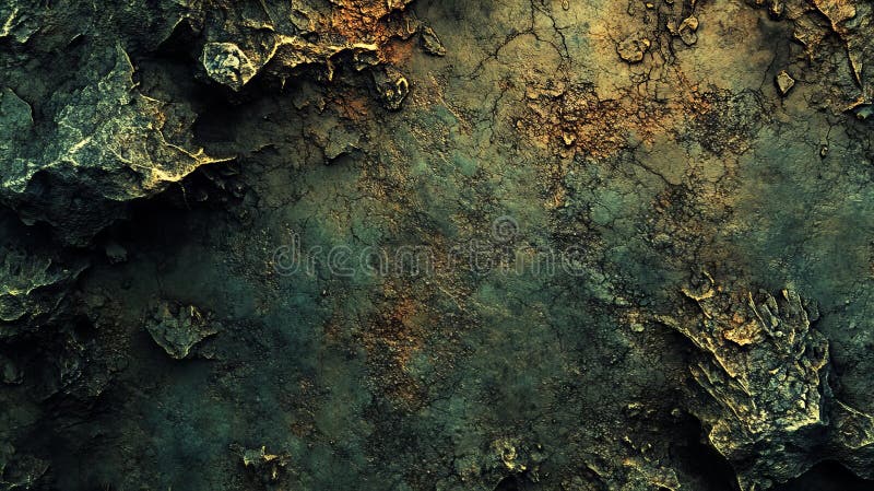 A Teal Metal Surface, Textured and Marred by Extensive Rust and Paint ...