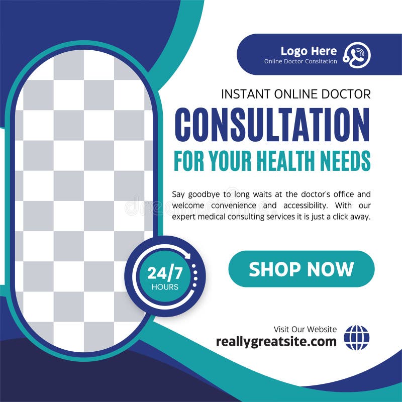 Teal Modern Consultation Service Instagram Post Stock Vector - Illustration of text, screenshot ...