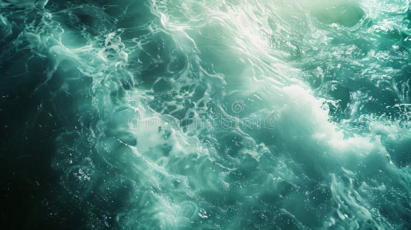 Teal Ocean Waves: Abstract Water Surface Texture Background Stock ...