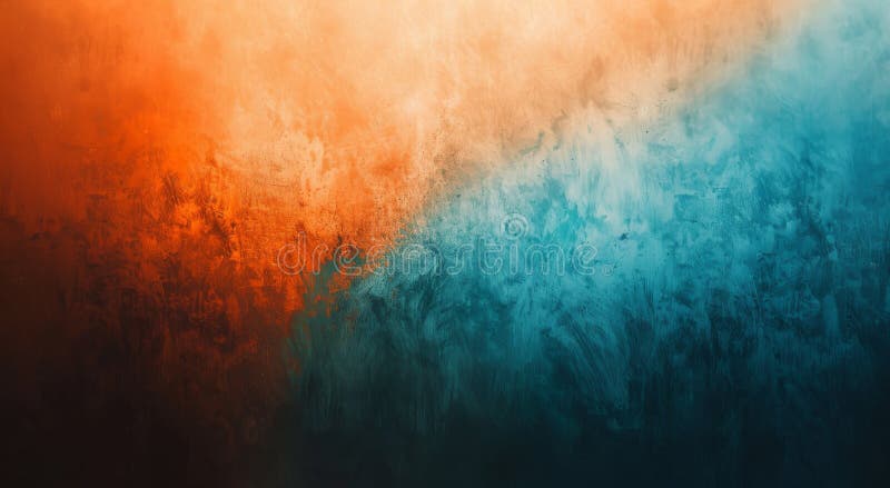 Teal and Orange Abstract Gradient with Soft Fade and Grainy Texture ...