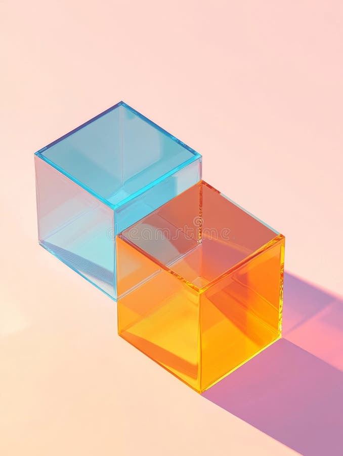 Abstract Pastel Pink Teal Cube Display Background Stock Photos - Free ...