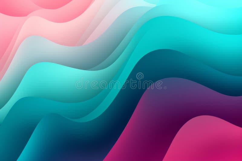 Teal and Pink Abstract Wave, Background or Pattern, Creative Design ...