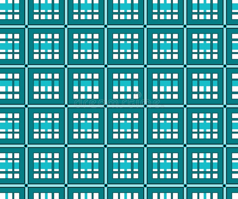Teal Plaid Graphic Background Stock Illustration - Illustration of ...