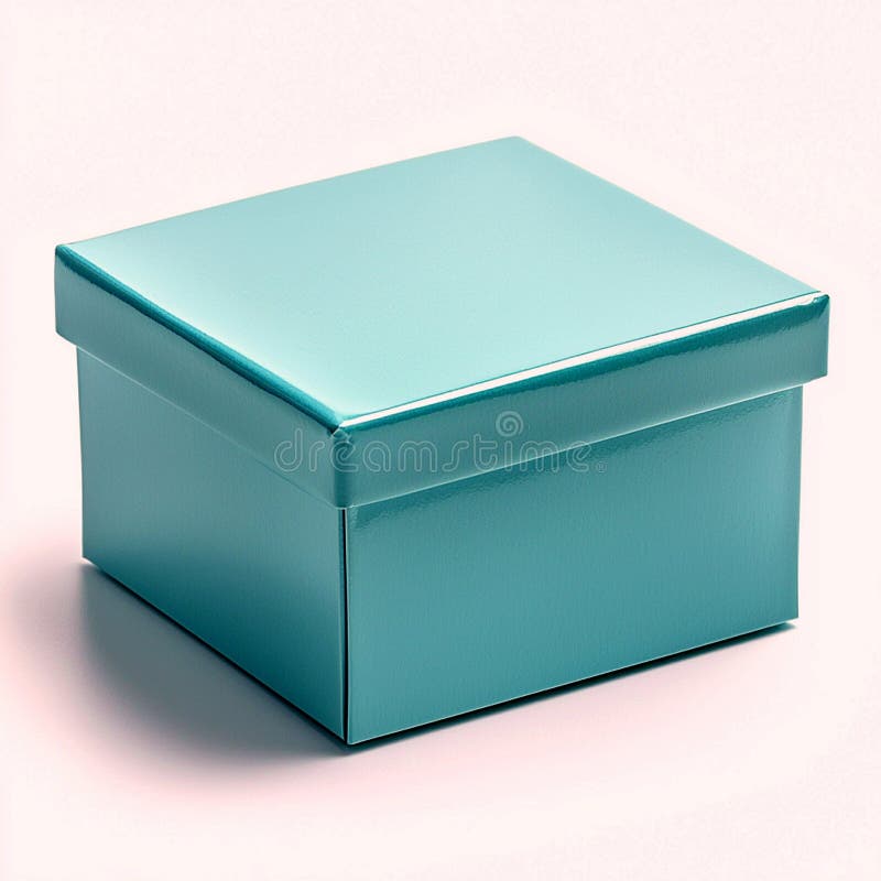 Teal Present Box Packaging Container Gift Container Design Isolated on ...