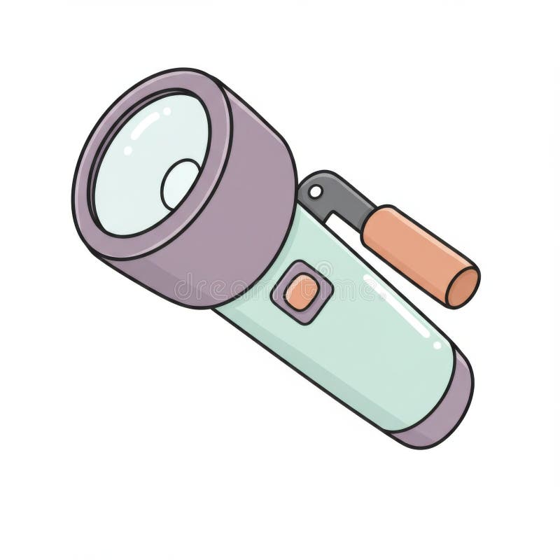 Teal and Purple Flashlight Illustration Stock Illustration ...