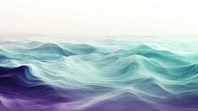 Teal Purple Ocean Waves Texture Stock Illustration - Illustration of ...