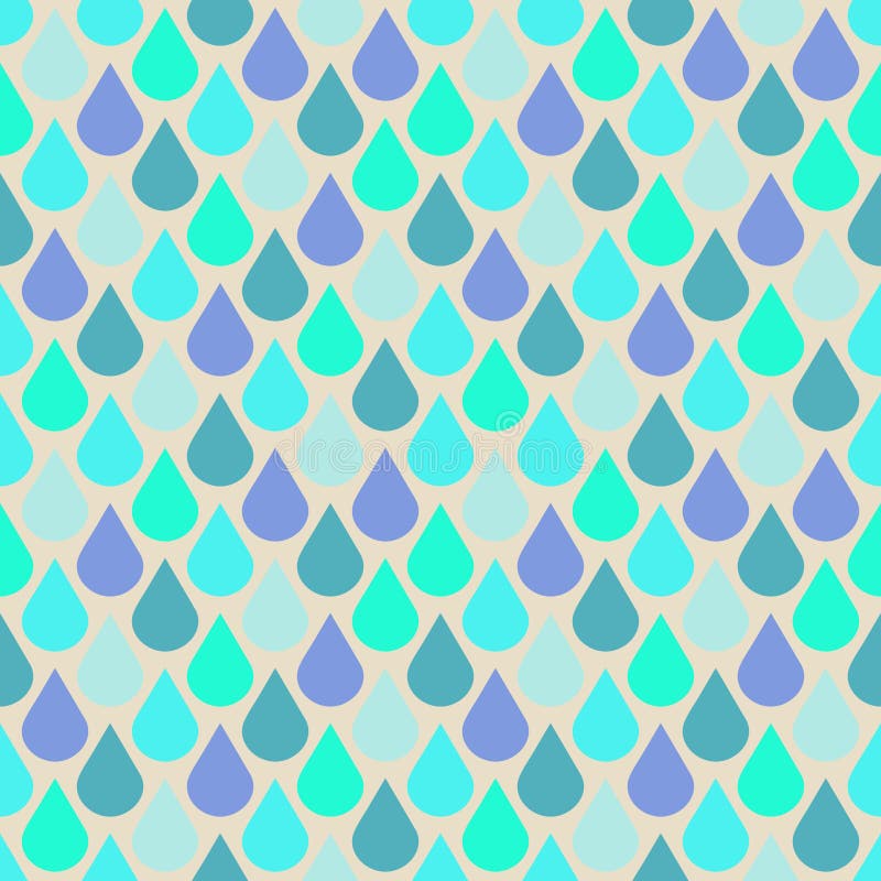 Teal and Purple Water Drops Seamless Pattern Stock Vector ...