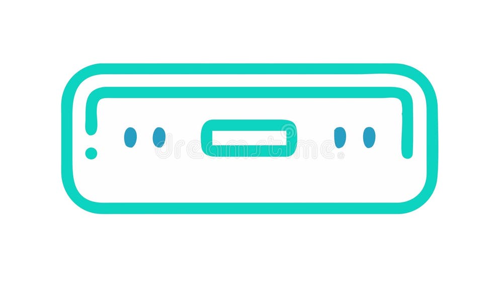 Teal Rectangular Device or Power Bank Icon, Vector Design Generative AI ...