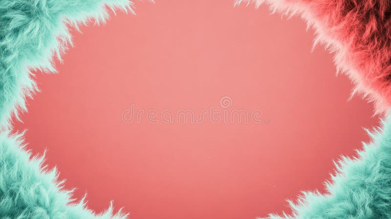 Teal and Red Fluffy Frame with Soft Texture Stock Illustration ...