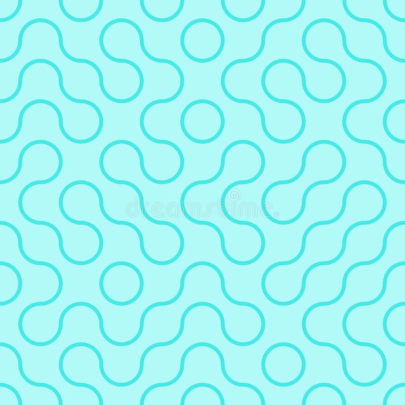 Teal Swirl Lines Abstract Geometric Frame Background Stock Illustration ...