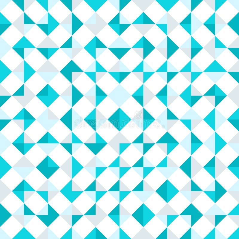 Teal Repeat Triangle Background with Abstract Geometric Seamless ...
